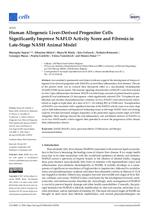 (PDF) Human Allogeneic Liver-Derived Progenitor Cells Significantly ...