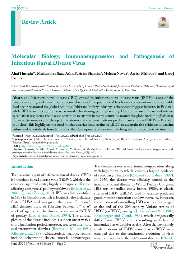 (PDF) Molecular Biology, Immunosuppression and Pathogenesis of ...