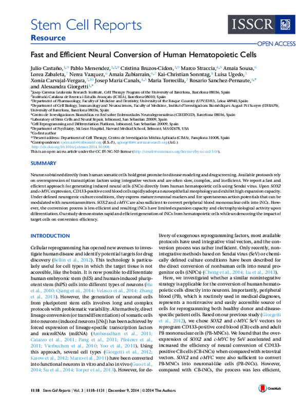 Pdf Fast And Efficient Neural Conversion Of Human Hematopoietic Cells
