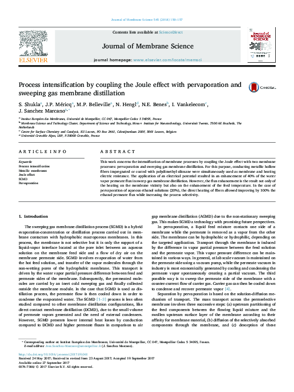 (PDF) Process intensification by coupling the Joule effect with ...