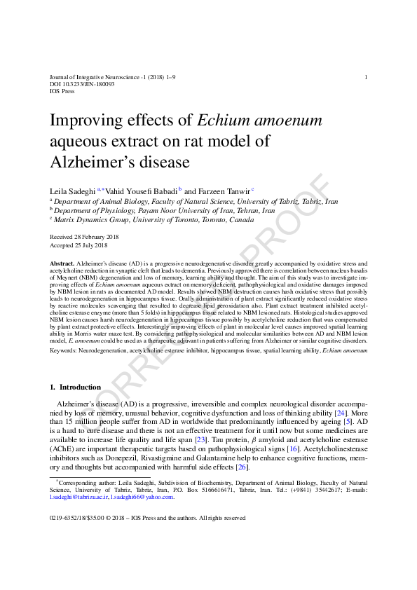 (PDF) Improving effects of Echium amoenum aqueous extract on rat model ...