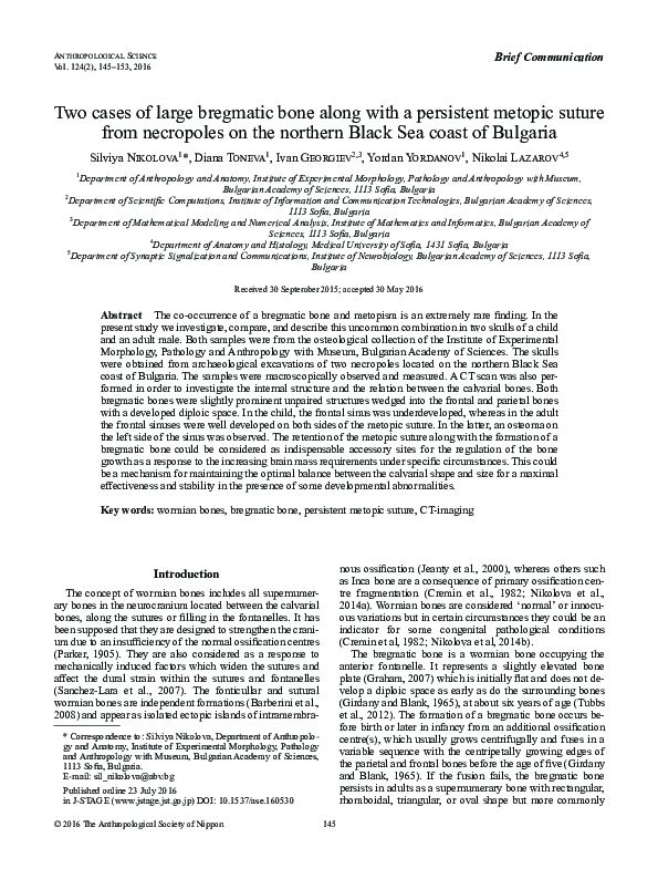 (PDF) Two cases of large bregmatic bone along with a persistent metopic ...