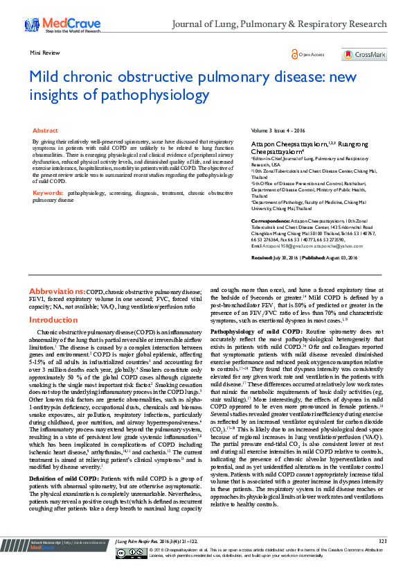 (PDF) Mild Chronic Obstructive Pulmonary Disease: New Insights of ...
