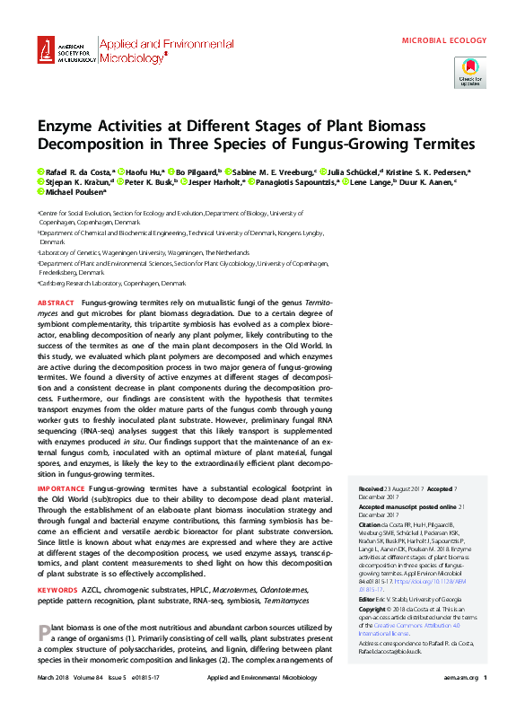 (PDF) Enzyme activities at different stages of plant biomass ...