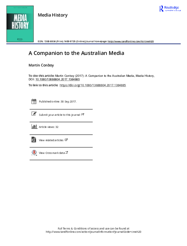 (PDF) A Companion to the Australian media