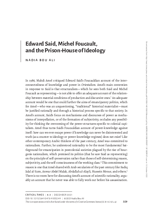 (PDF) Mahdi Amel Reading Edward Said Reading Marx