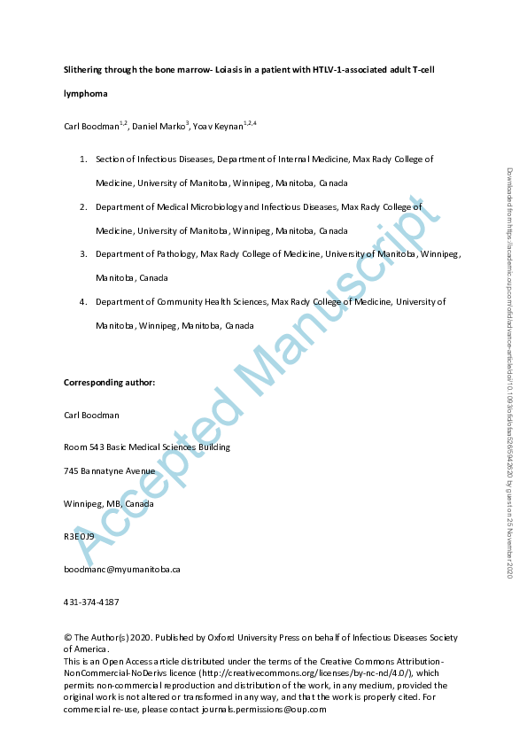 (PDF) Slithering through the bone marrow- Loiasis in a patient with ...