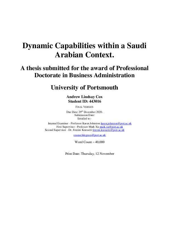 (PDF) Dynamic capabilities within a Saudi Arabian context