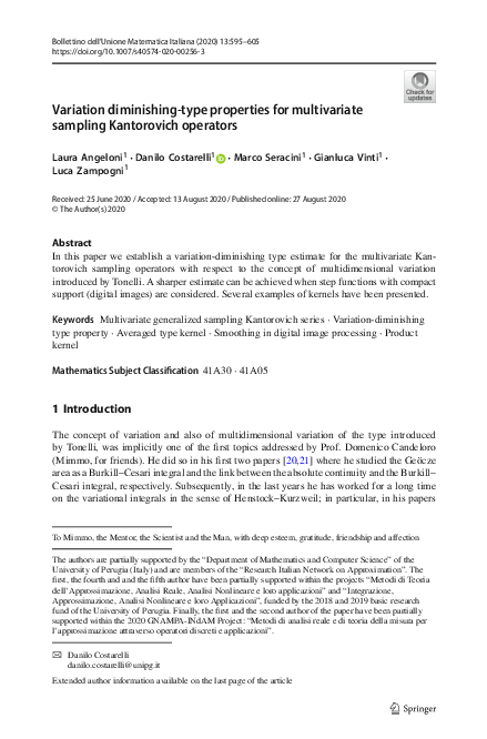 Pdf Variation Diminishing Type Properties For Multivariate Sampling Kantorovich Operators