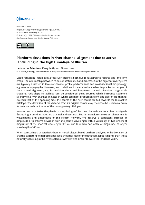 (PDF) Planform deviations in river channel alignment due to active ...