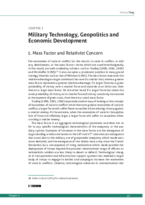 (PDF) CHAPTER 2 Military Technology, Geopolitics and Economic Development