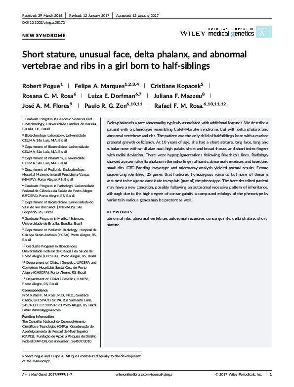 (PDF) Short stature, unusual face, delta phalanx, and abnormal ...