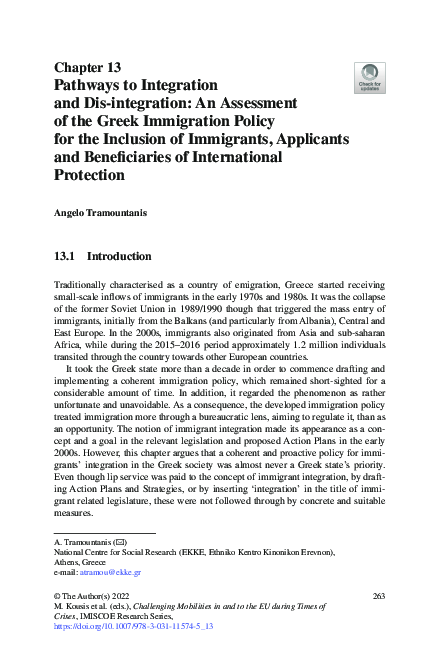 (PDF) Pathways to Integration and Dis-integration: An Assessment of the ...
