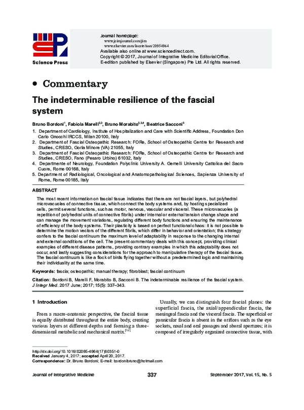 (PDF) The indeterminable resilience of the fascial system