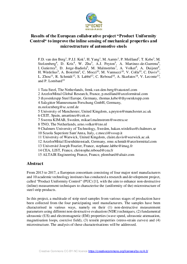 (PDF) Results of the European collaborative project “Product Uniformity ...