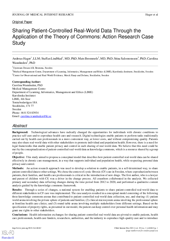 (PDF) Design of a conceptual model for knowledge commons in the patient ...