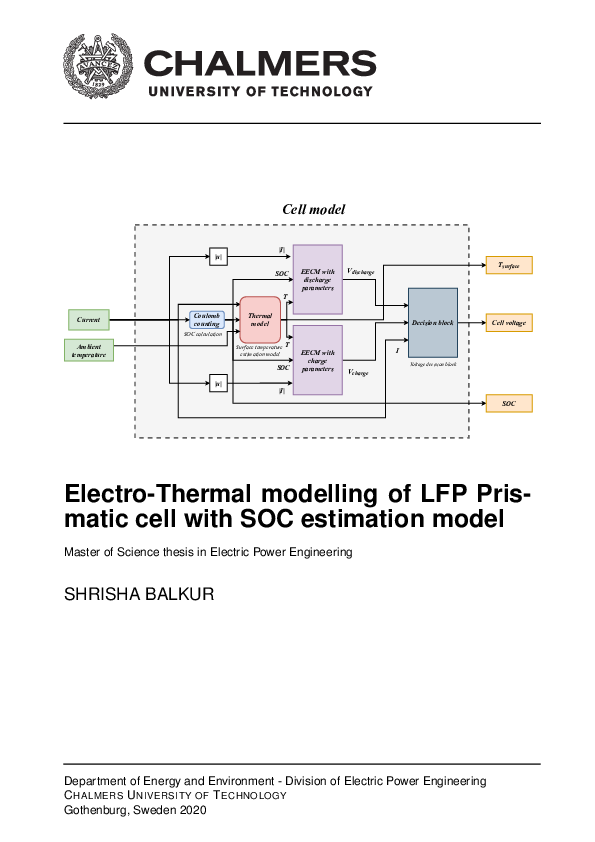 Pdf Electro Thermal Modelling Of Lfp Prismatic Cell Along With The