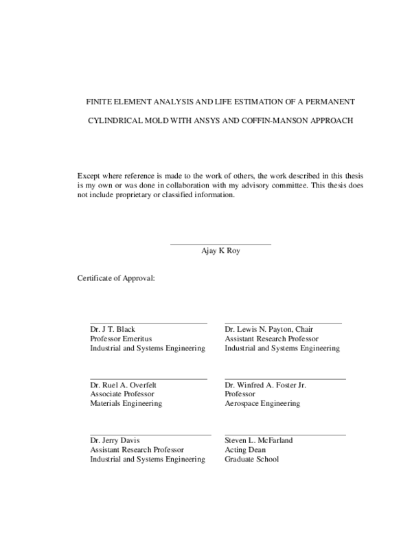 (PDF) Finite Element Analysis and Life Estimation of a Permanent ...