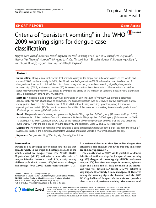 (PDF) Criteria of "persistent vomiting" in the WHO 2009 warning signs ...