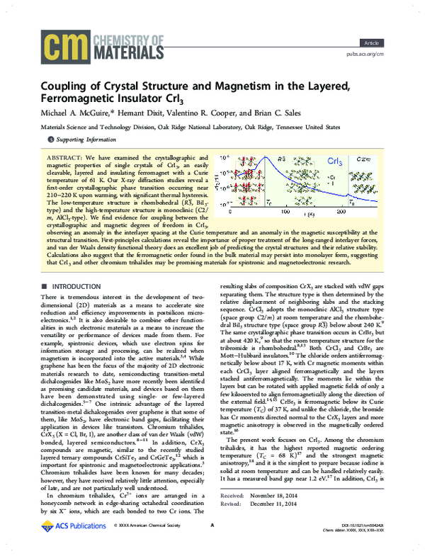 (PDF) Coupling of Crystal Structure and Magnetism in the Layered ...