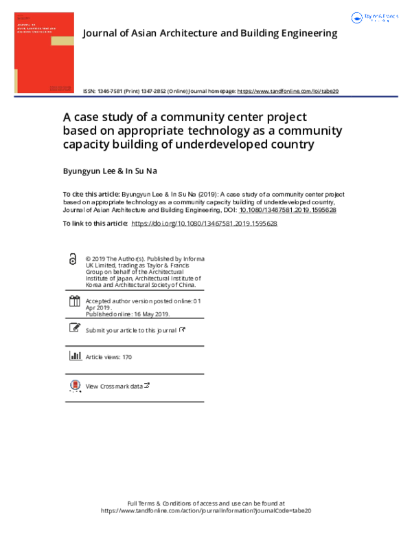 (PDF) A case study of a community center project based on appropriate ...