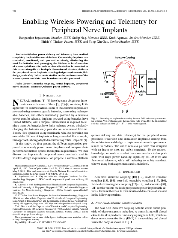 (PDF) Enabling Wireless Powering and Telemetry for Peripheral Nerve ...