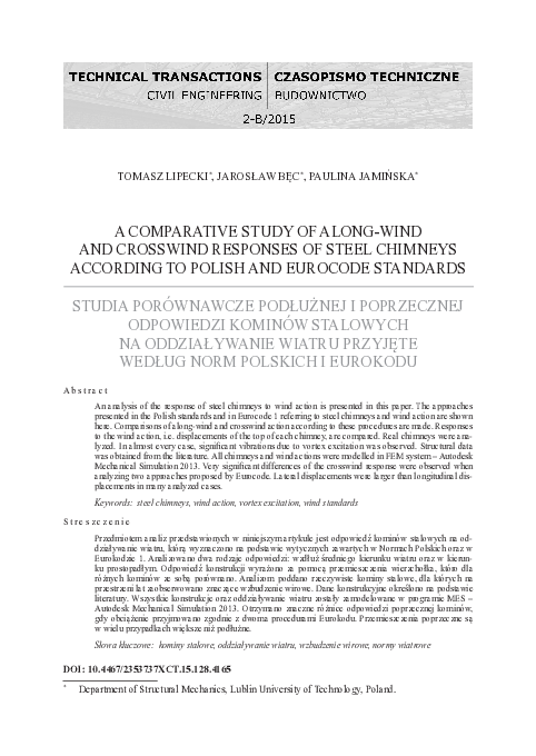 (PDF) A comparative study of along-wind and crosswind responses of ...