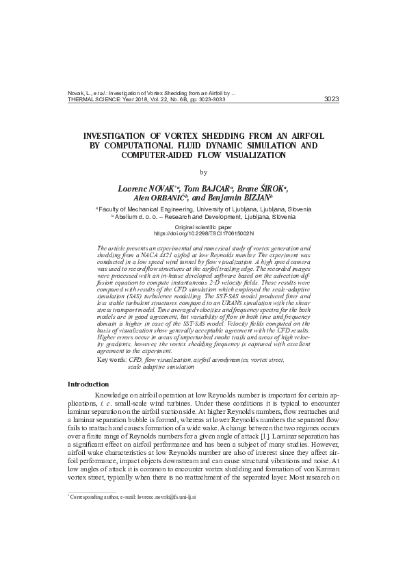 (PDF) Investigation of vortex shedding from an airfoil by computational fluid dynamics ...