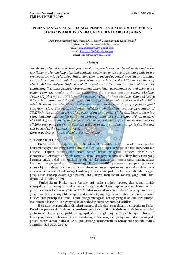 (PDF) Perancangan Alat Peraga Penentu Nilai Modulus Young Berbasis ...