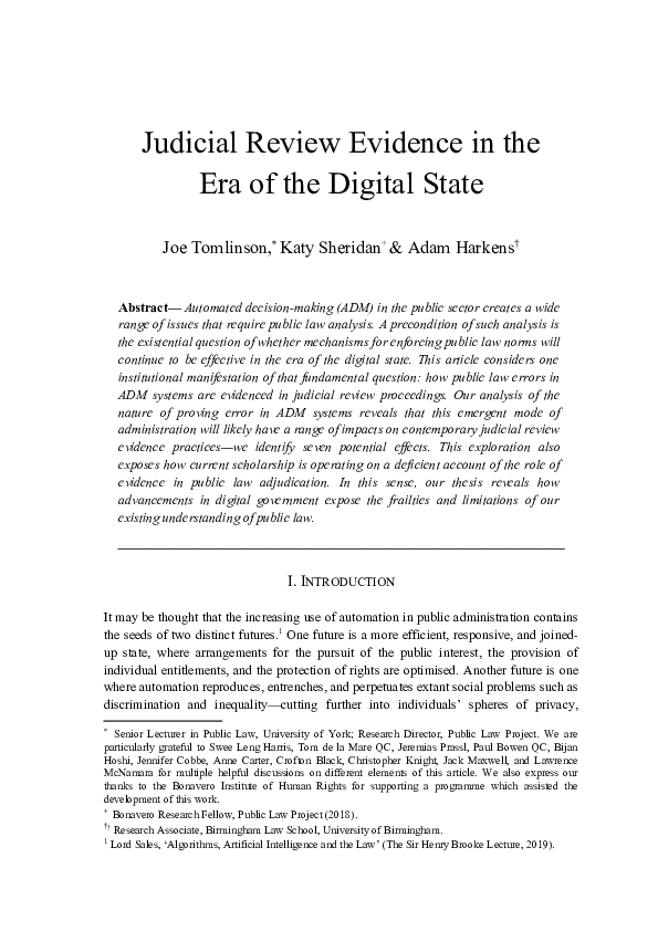 (DOC) Judicial Review Evidence in the Era of the Digital State