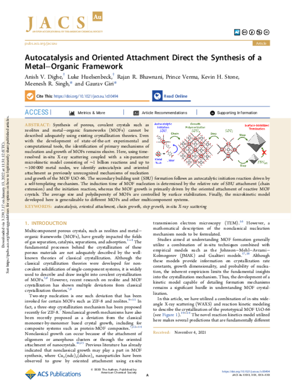 (PDF) Autocatalysis and Oriented Attachment Direct the Synthesis of a ...
