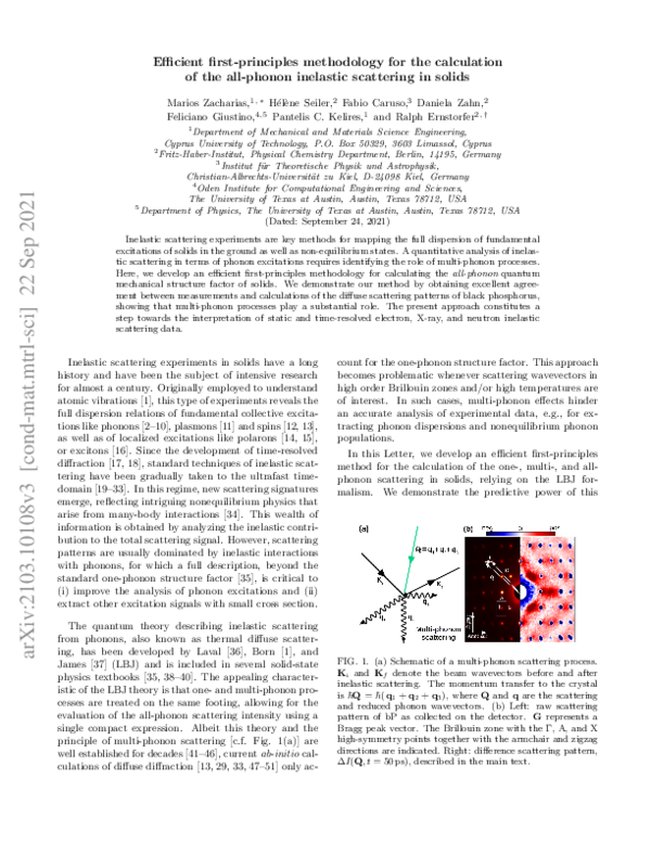 (PDF) First-principles calculation of the all-phonon inelastic ...
