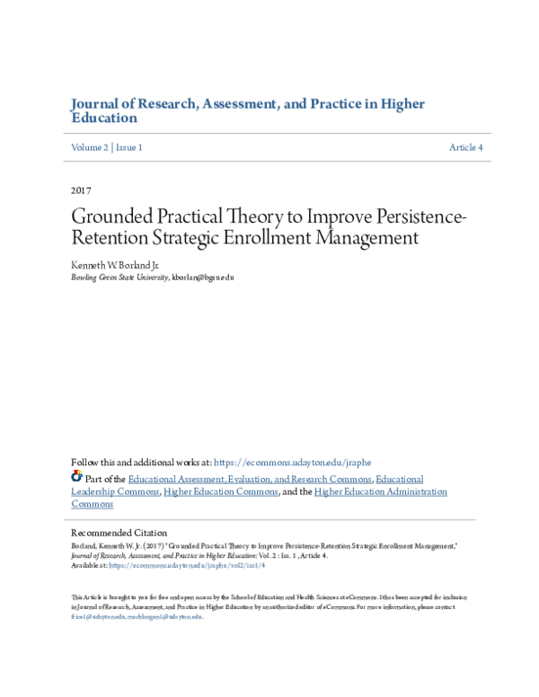 (PDF) Improving SEM Retention with Grounded Theory