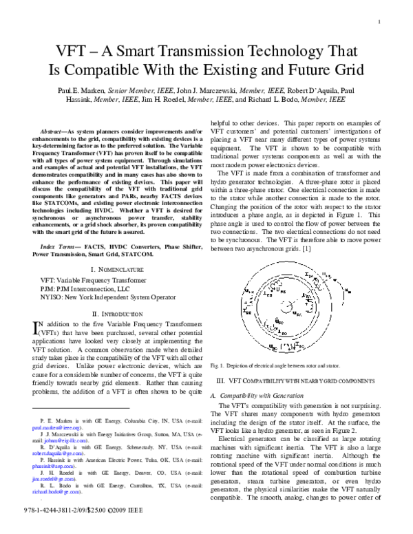 (PDF) VFT - a smart transmission technology that is compatible with the ...