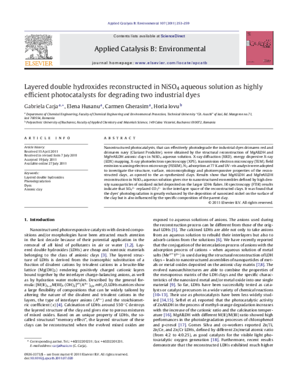 (PDF) Layered double hydroxides reconstructed in NiSO4 aqueous solution ...