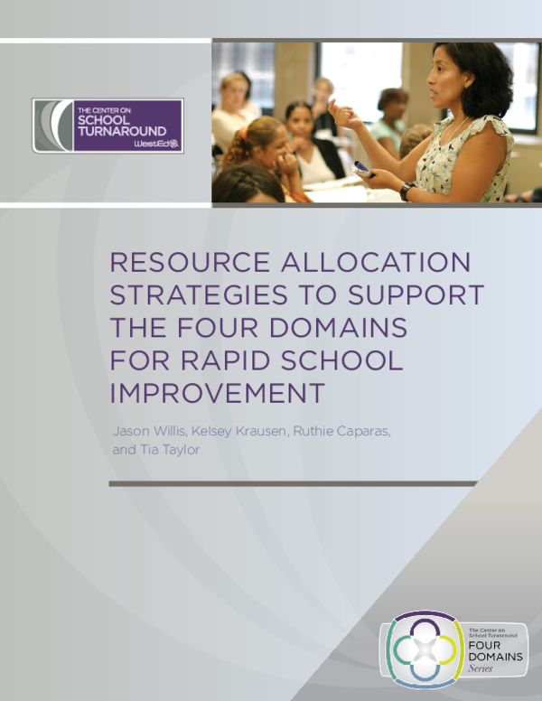 (PDF) Resource Allocation Strategies to Support the Four Domains for Rapid School Improvement ...