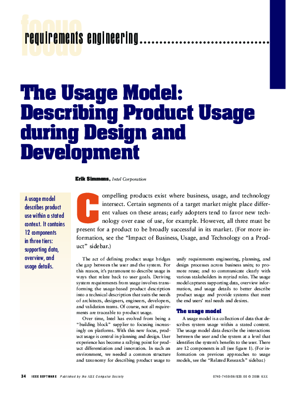 (PDF) The usage model: describing product usage during design and ...
