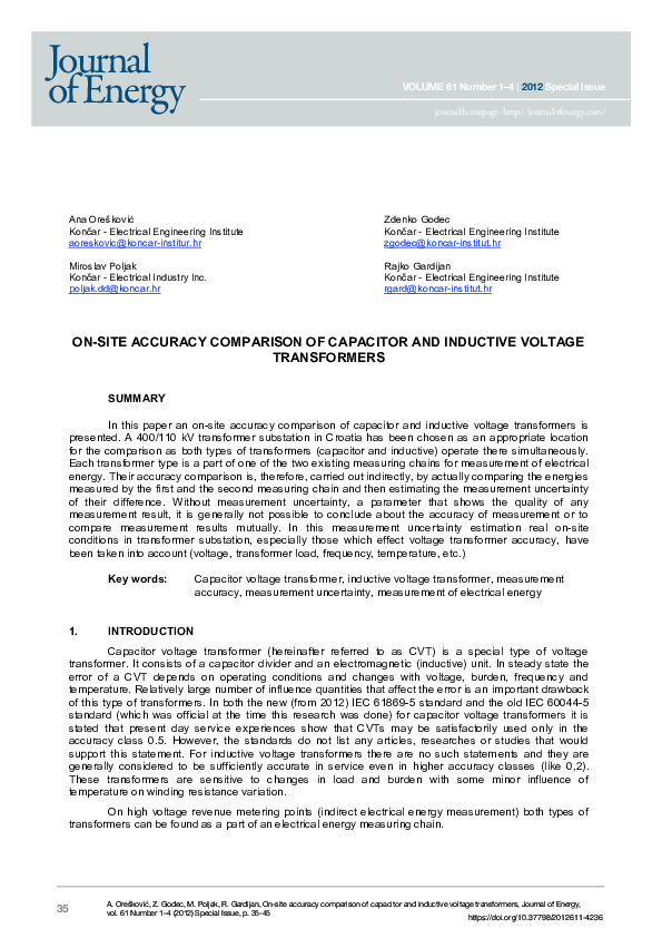 (PDF) On-Site Accuracy Comparison of Capacitor and Inductive Voltage ...