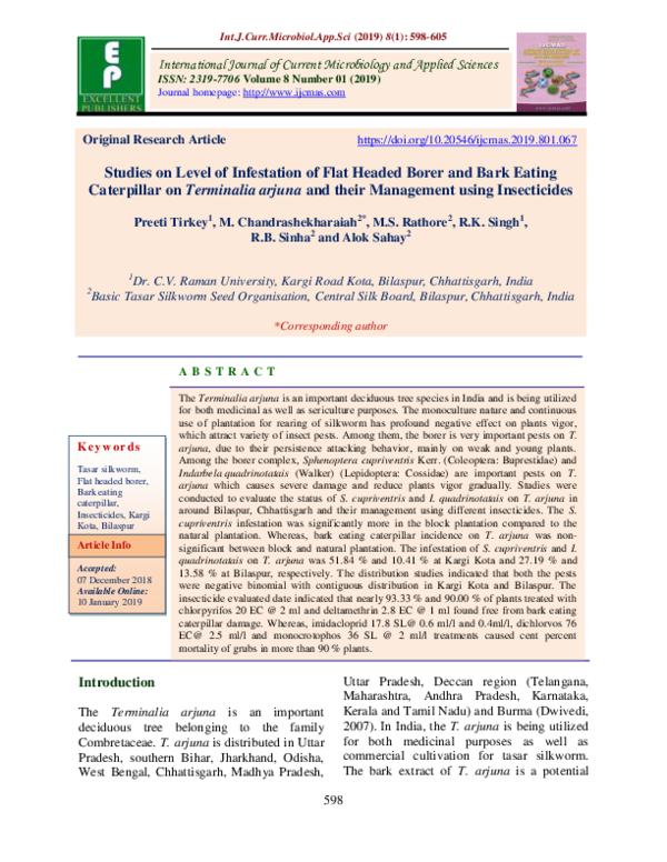 (PDF) Studies on Level of Infestation of Flat Headed Borer and Bark ...