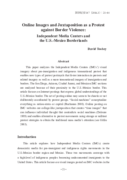 (PDF) Online Images and Juxtaposition as a Protest against Border ...