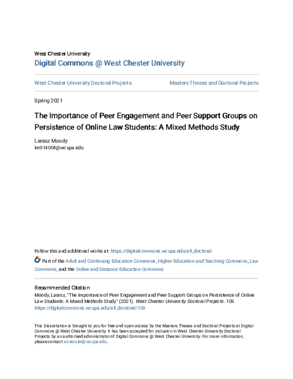 (PDF) The Importance of Peer Engagement and Peer Support Groups on ...