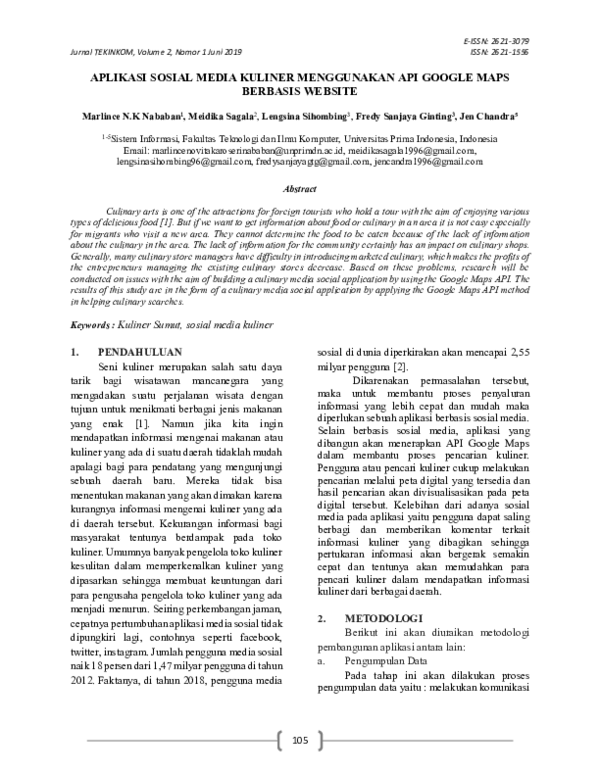 (PDF) Aplikasi Sosial Media Kuliner Menggunakan Api Google Maps Berbasis Website