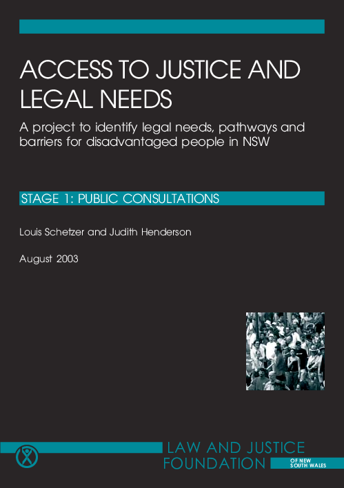 (PDF) Access to justice and legal needs