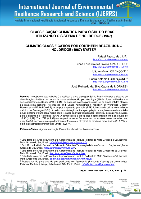 (PDF) Classificação Climática Para O Sul Do Brasil Utilizando O Sistema ...