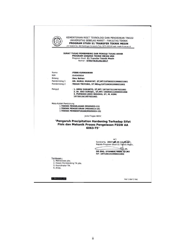 (PDF) Pengaruh Precipitation Hardening Terhadap Sifat Fisis Dan Mekanik ...