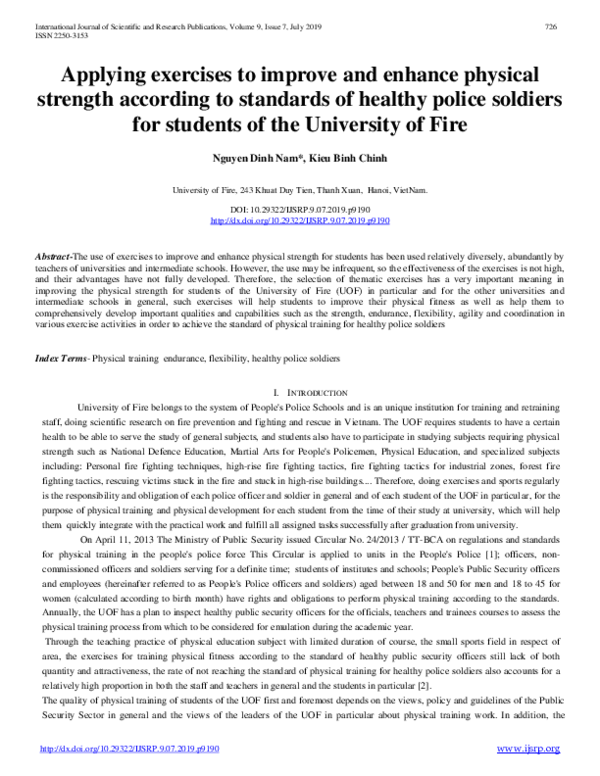 (PDF) Applying exercises to improve and enhance physical strength ...