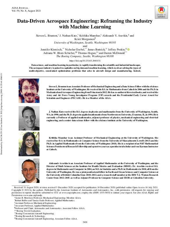 (PDF) Data-Driven Aerospace Engineering: Reframing the Industry with ...