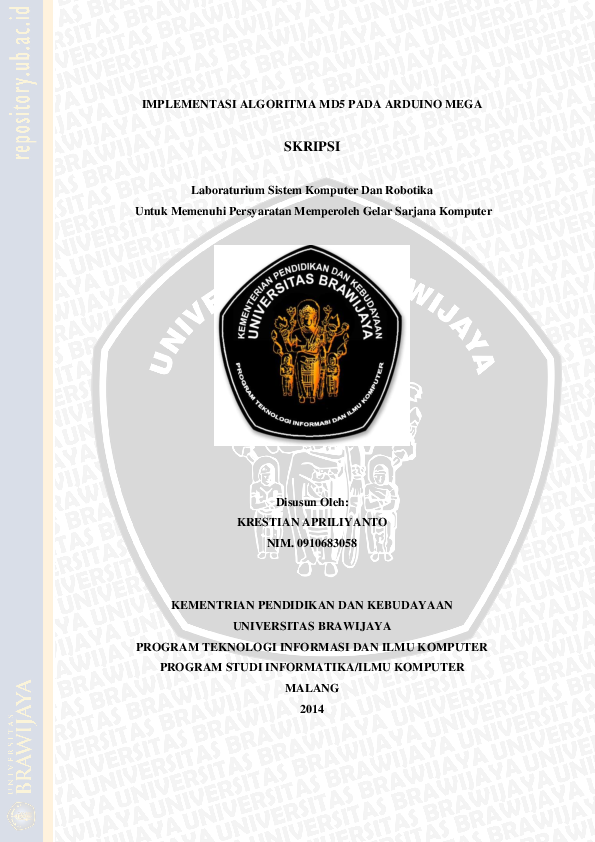 (PDF) Implementasi Algoritma Md5 Pada Arduino Mega | Gembong Edhi Setyawan - Academia.edu