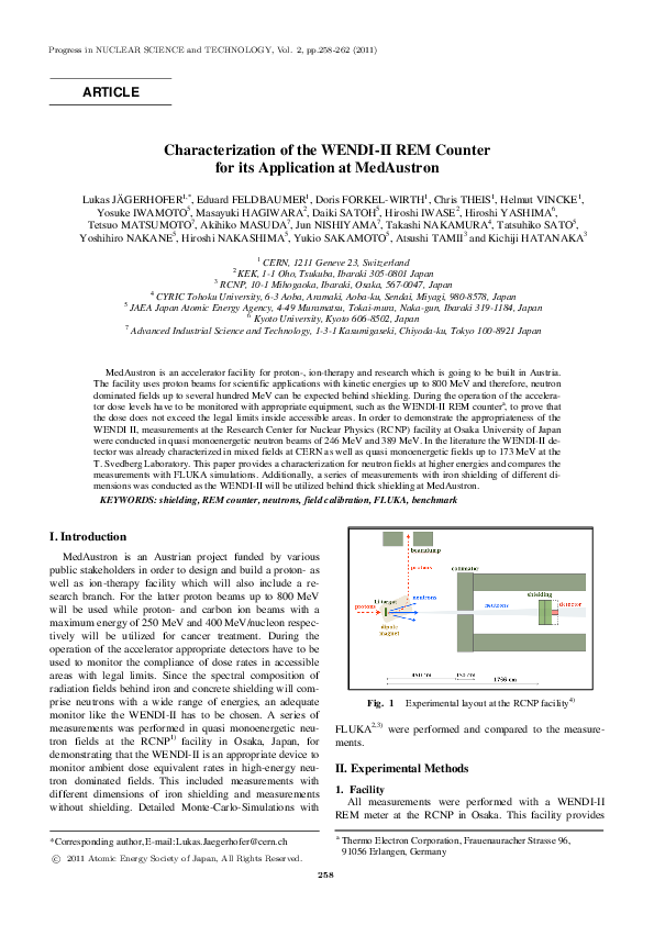 (PDF) Characterization of the WENDI-II REM Counter for its Application ...