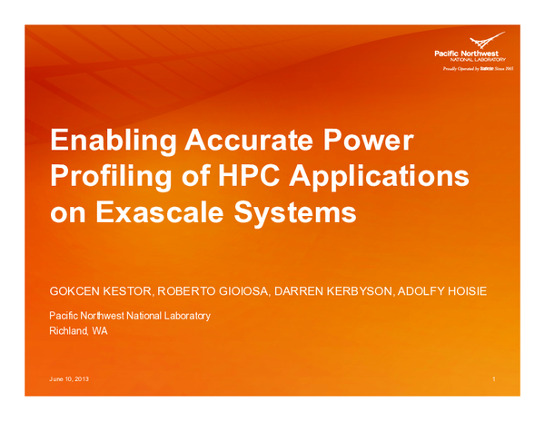 (PDF) Enabling accurate power profiling of HPC applications on exascale systems
